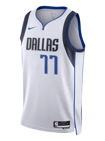 Nike Nba Dallas Mavericks Luka Doncic Association Edition Swingman Drifit Jersey - White/blue