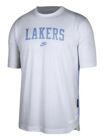 Nike Nba Los Angeles Lakers Prgm Hwc Classics Drifit Loose Fit T-shirt - White/light Blue