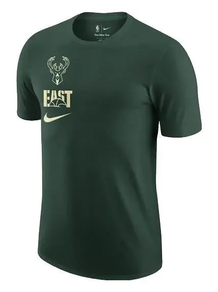 Nike Nba Milwaukee Bucks T-shirt - Dark Green/cream