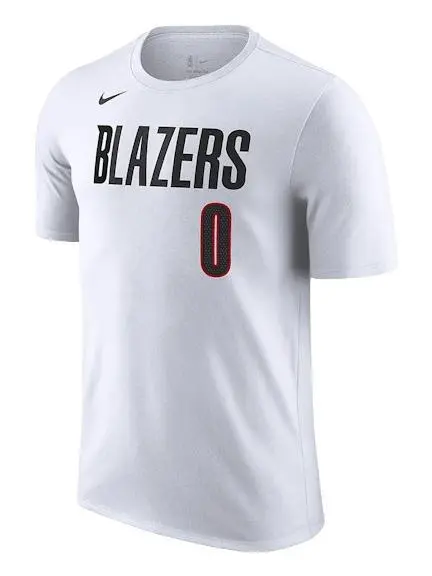 Nike Nba Portland Trail Blazers Damian Lillard T-shirt - White