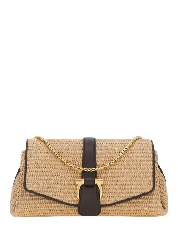 FERRAGAMO Front Flap Crossbody Bag - Brown