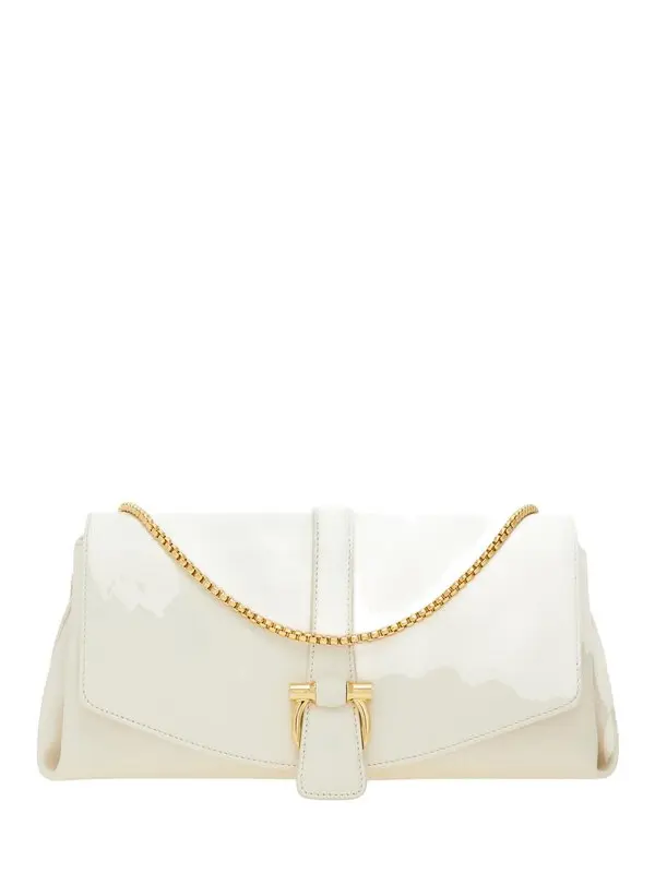 FERRAGAMO Front Flap Crossbody Bag - White