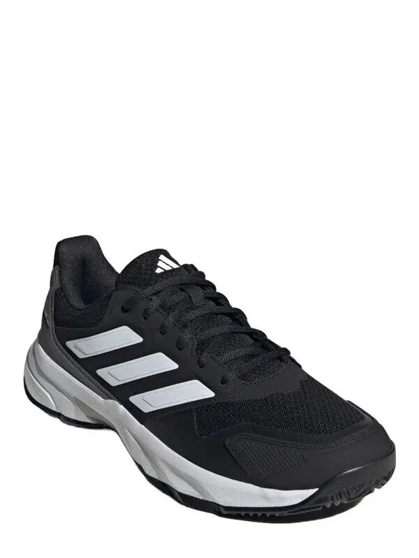 Adidas Courtjam Control 3 Tennis Shoes - Core Black / Cloud White / Grey Four