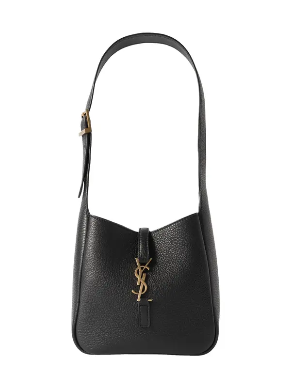 Saint Laurent Le 5 À 7 Mini Textured-leather Shoulder Bag - Black