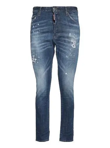 Dsquared2 Cotton Elastane Tapered Jeans - Blue