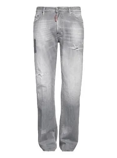 Dsquared2 Straight-leg Jeans With Distressed Details - Grey