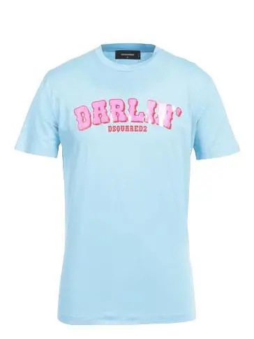 Dsquared2 T-shirt Sky Size Cotton - Blue