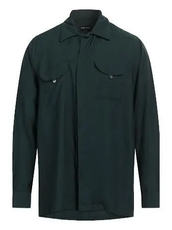 Giorgio Armani Shirt Size Lyocell, Silk - Green