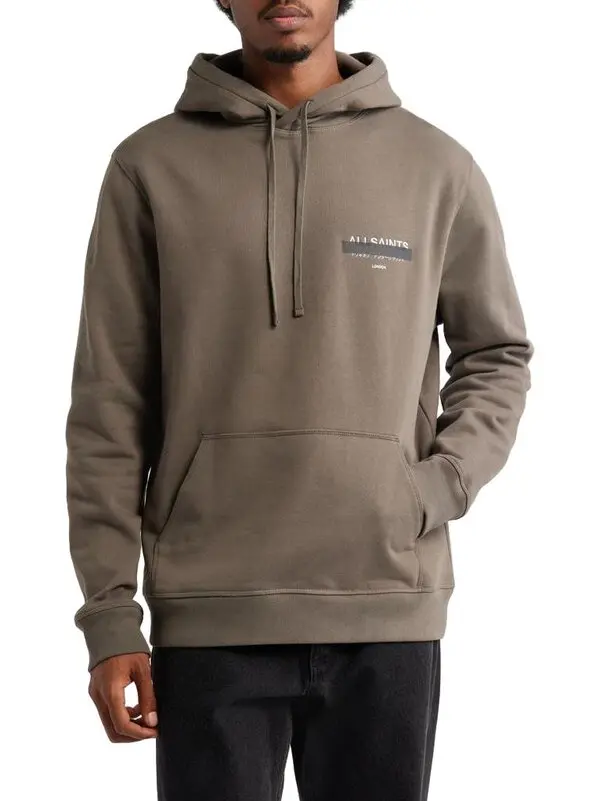 ALLSAINTS Relaxed Fit Hoodie - Forest Green