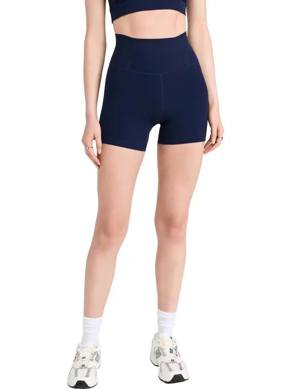 Free People Never Better Bike Shorts - Midnight Navy