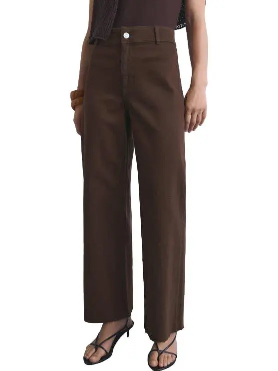 Mango Catherin Wide-leg Culotte Jeans - Chocolate