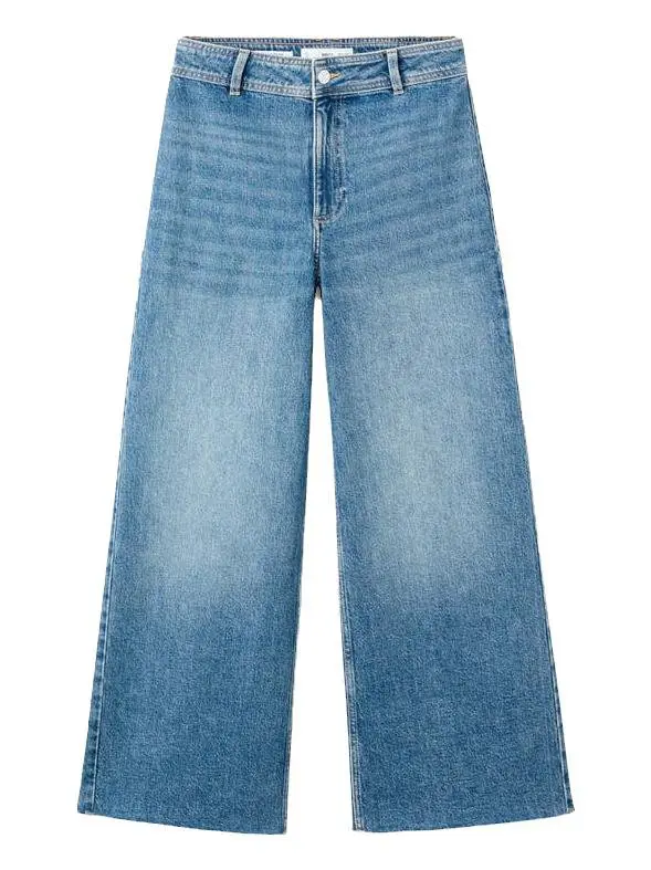 Mango Catherin Wide-leg Culotte Jeans - Medium Blue