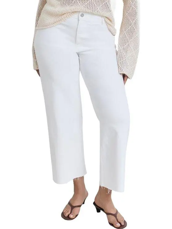Mango Catherin Wide-leg Culotte Jeans - White