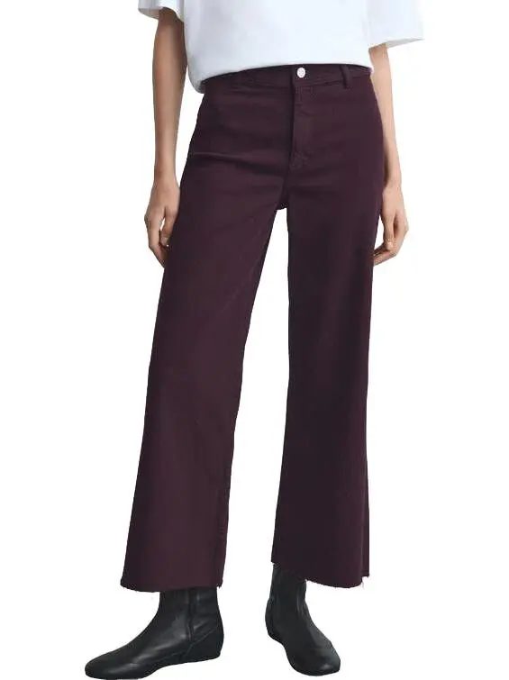 Mango Catherin Wide-leg Culotte Jeans - Wine