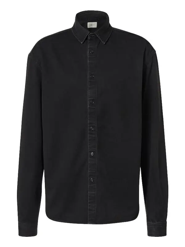 Saint Laurent Cassandre Denim Shirt - Black
