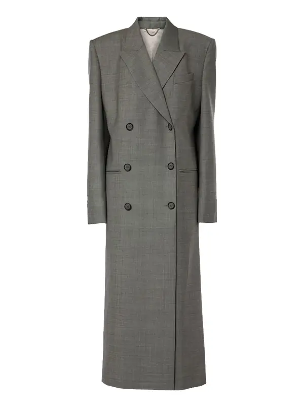 Magda Butrym Double-breasted Wool Coat - Grey