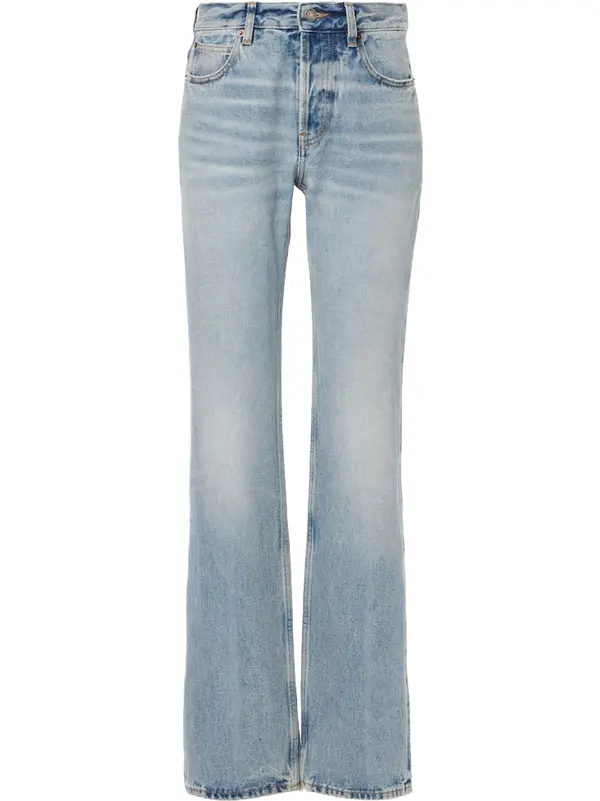 Saint Laurent Nico High-rise Straight Jeans - Blue