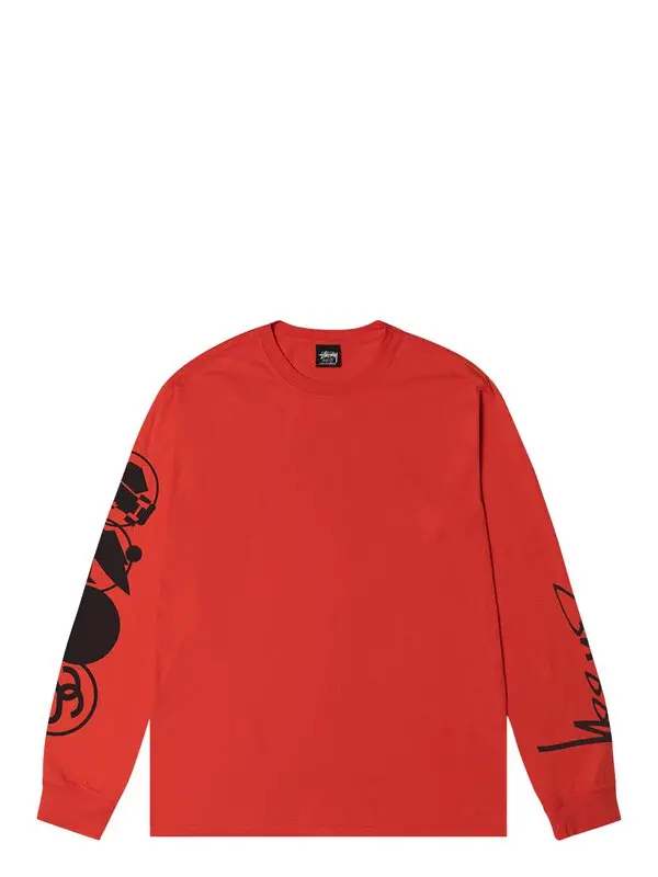 StÜssy Stacked Pigment Dyed Long-sleeve Tee 'tomato - Red