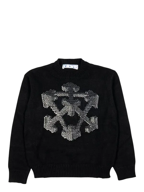 Off-White 3d Arrow Chunky Knit Crewneck - Black