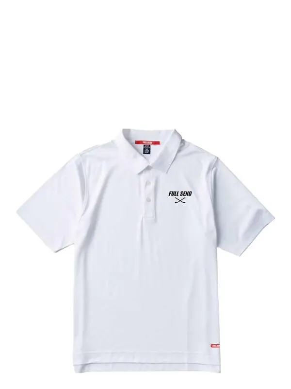 FULL SEND Albatross Golf Polo Shirt - White
