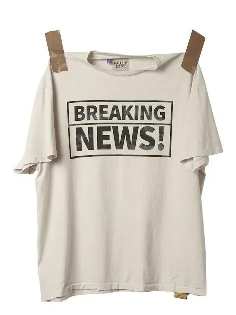 GALLERY DEPT. Breaking News Tee Shirt - Archival White