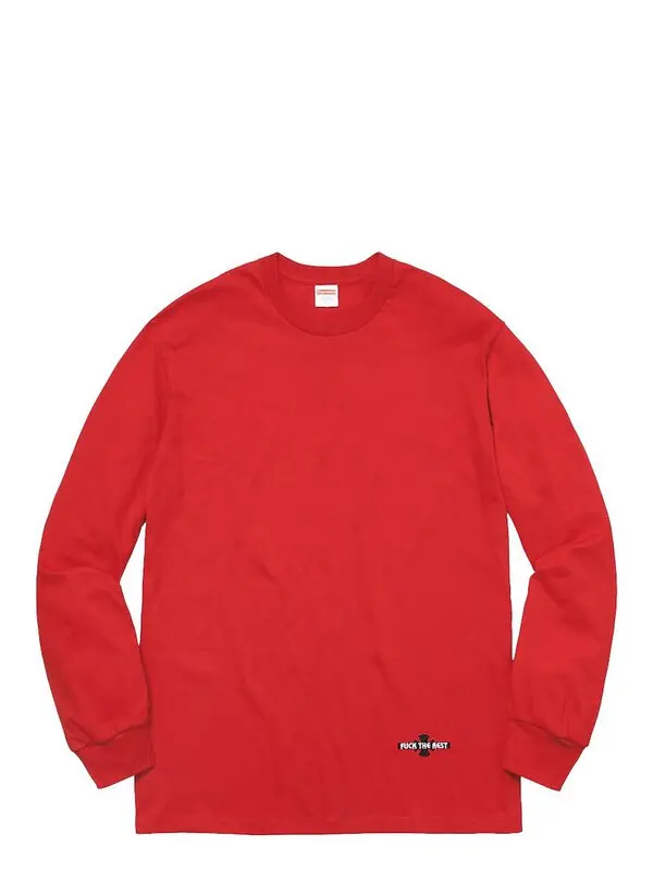 Supreme Independent Fuck The Rest Long Sleeve Tee Shirt - Red