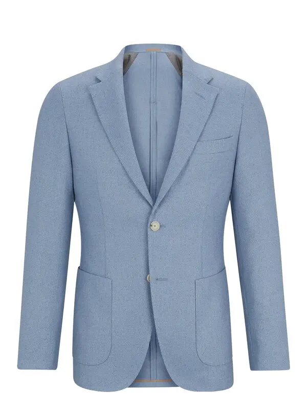 BOSS Virgin Wool-cashmere Slim Blazer - Blue