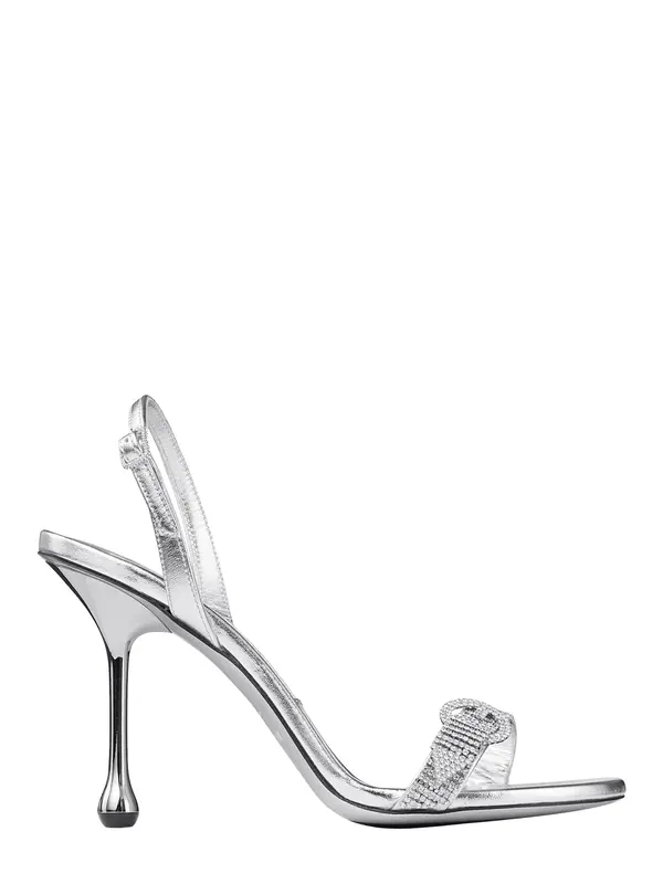 JIMMY CHOO Tabatha 95 Heeled Sandals - Silver