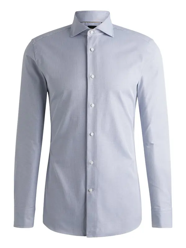 BOSS Organic Cotton Slim-fit Shirt - Blue