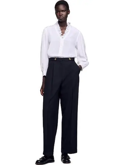 Sandro Straight-leg Trousers - Black