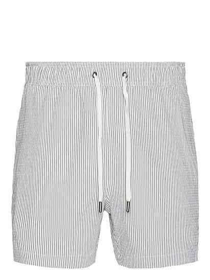 Onia Charles 5 Swim Trunk - Deep Navy & White