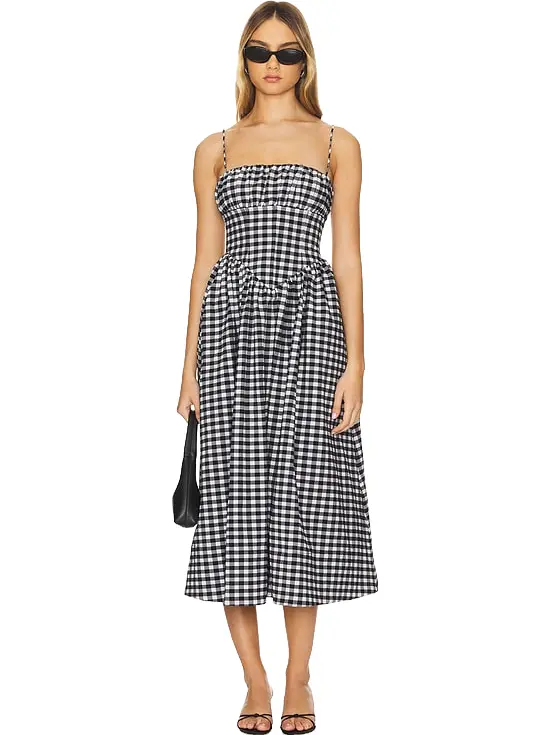 Ronny Kobo Barrett Fit & Flare Dress - Black & White