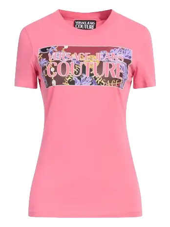 Versace T-shirt In Cotton And Elastane - Pink