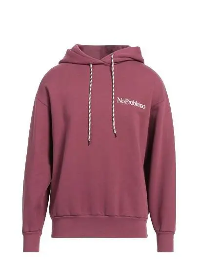 Aries Cotton Fleece Hoodie - Burgundy
