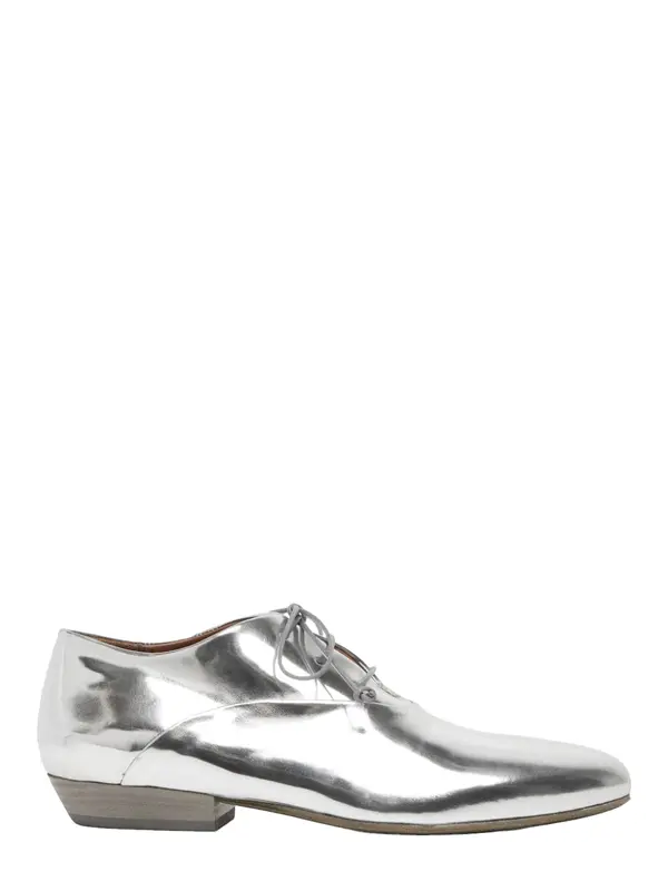 Marsèll Miniblocco Metallic-leather Oxford Shoes - Silver