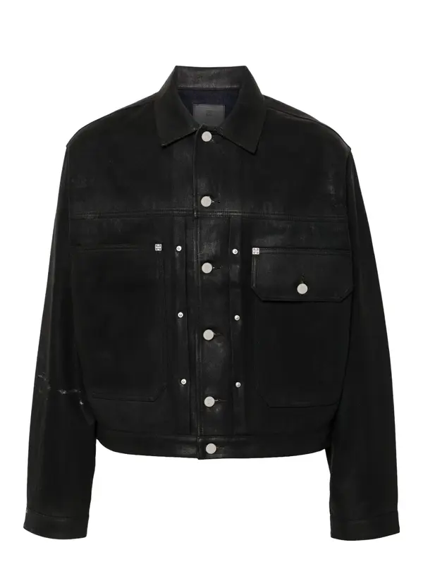 Givenchy Coated Denim Jacket - Black