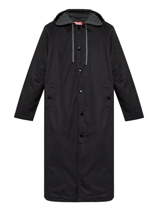 DIESEL J-marlon Single-breasted Coat - Black