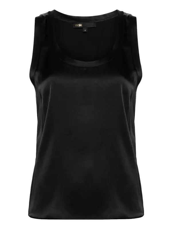 Maje Silk Tank Top - Black