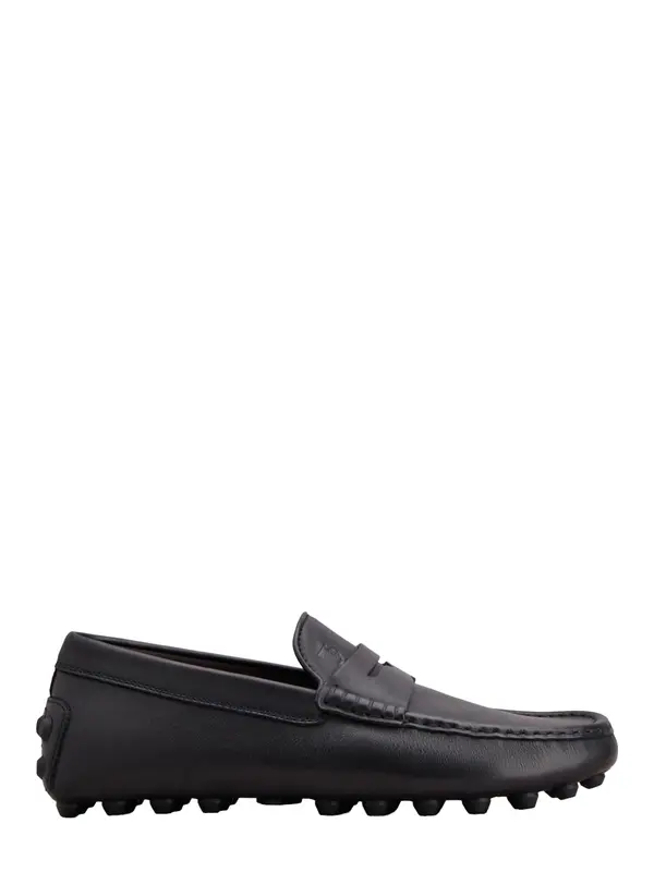 TOD'S Gommino Leather Penny Loafers - Black