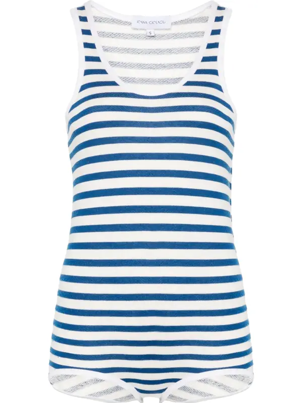 IOANA CIOLACU Striped Bodysuit - Blue
