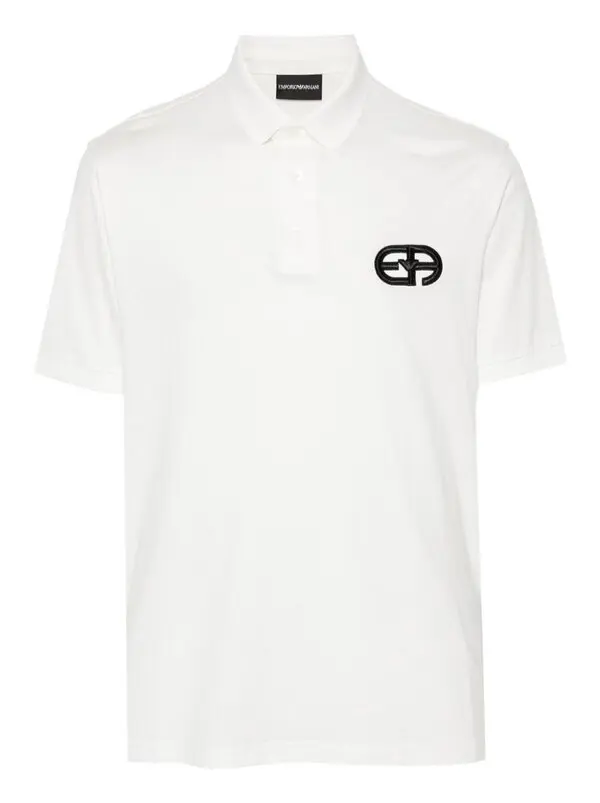 Emporio Armani Asv Jersey Polo Shirt - White