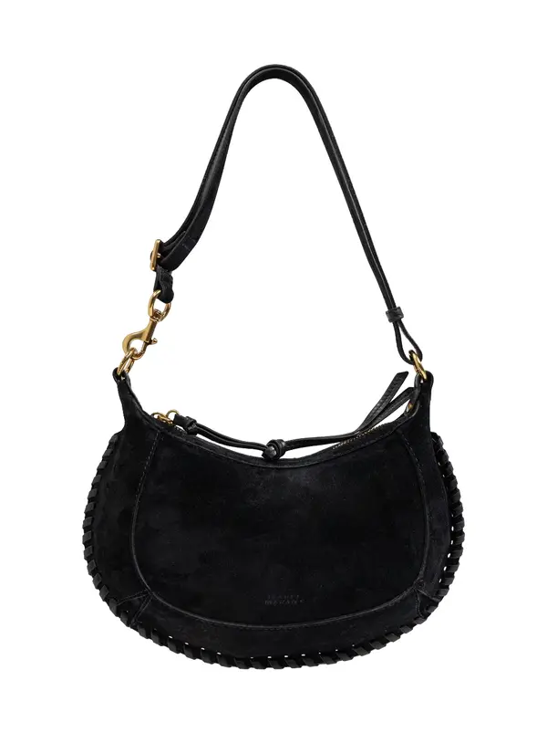 Isabel Marant Oskan Moon Suede Shoulder Bag - Black