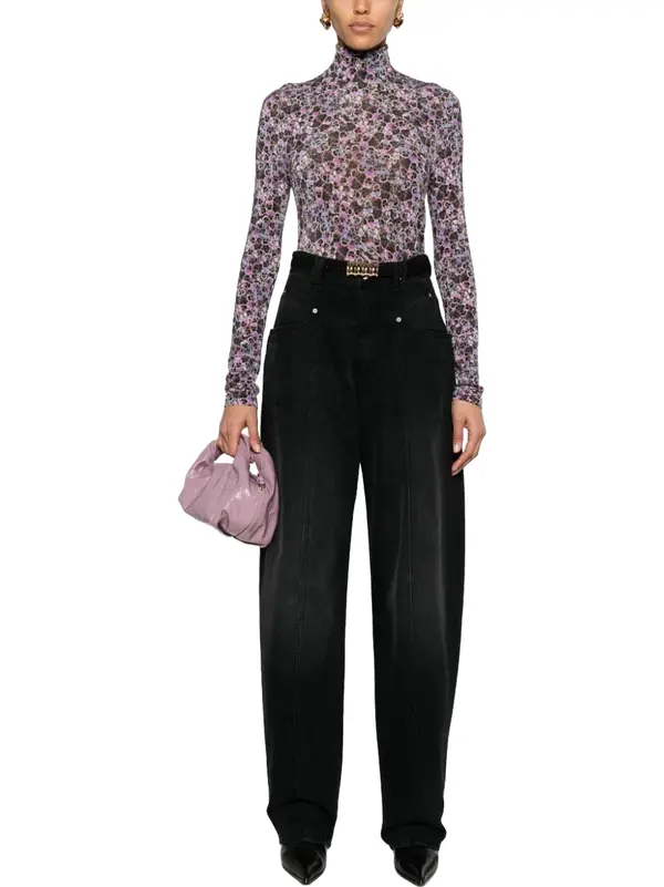 Isabel Marant Joyela Floral-print Top - Purple