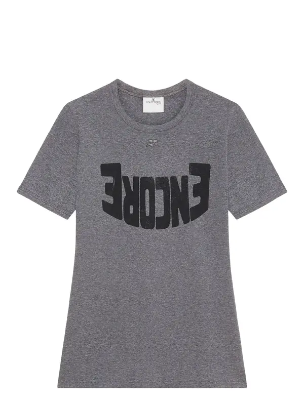 COURREGES Encore Cotton T-shirt - Grey