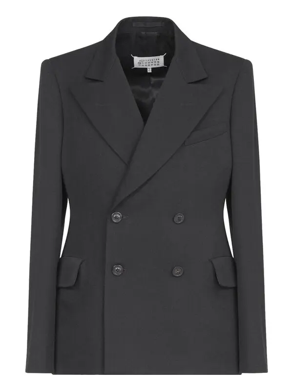 MAISON MARGIELA Four-stitch Wool Blazer - Black