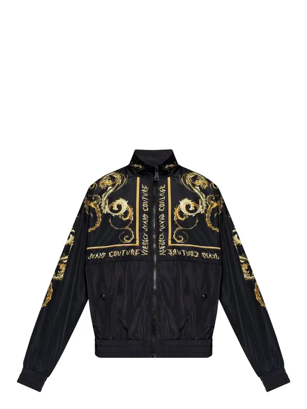 Versace Chromo Couture-print Jacket - Black