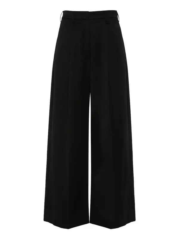 Simone Rocha Pleated Wide-leg Trousers - Black