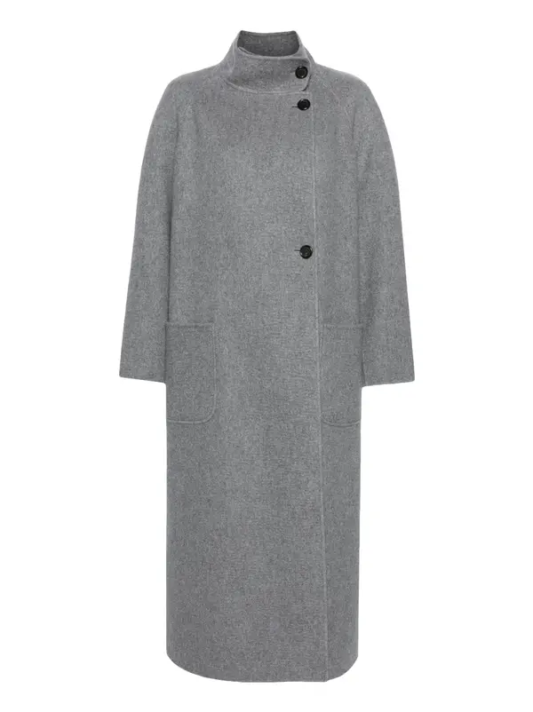 Thom Browne Wool-blend Maxi Coat - Grey