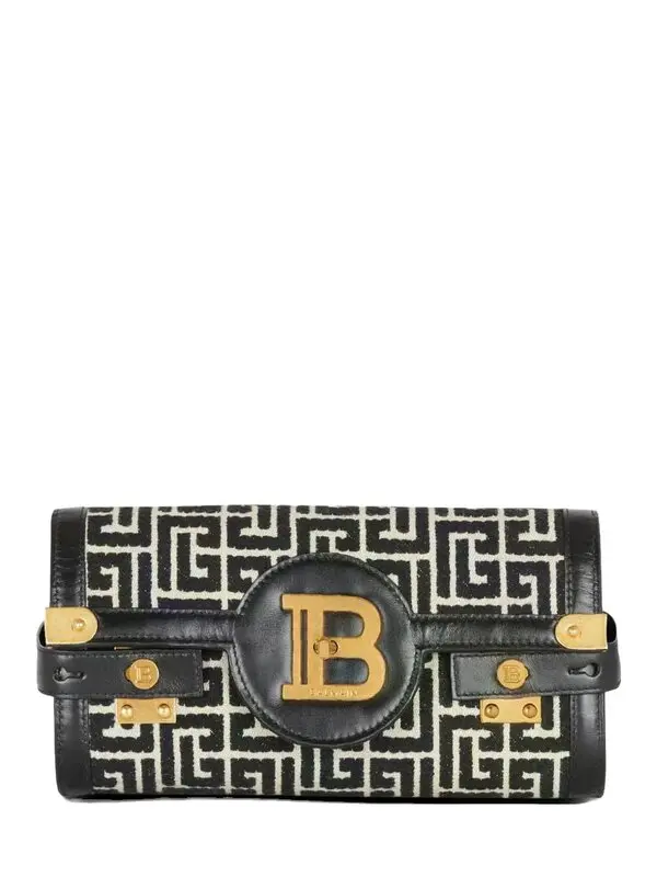 Balmain B-buzz 23 Monogram Clutch - Black