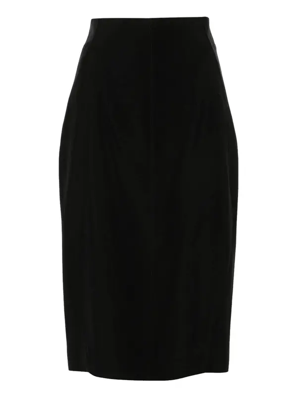 MUGLER Buckled Tailored Skirt - Black